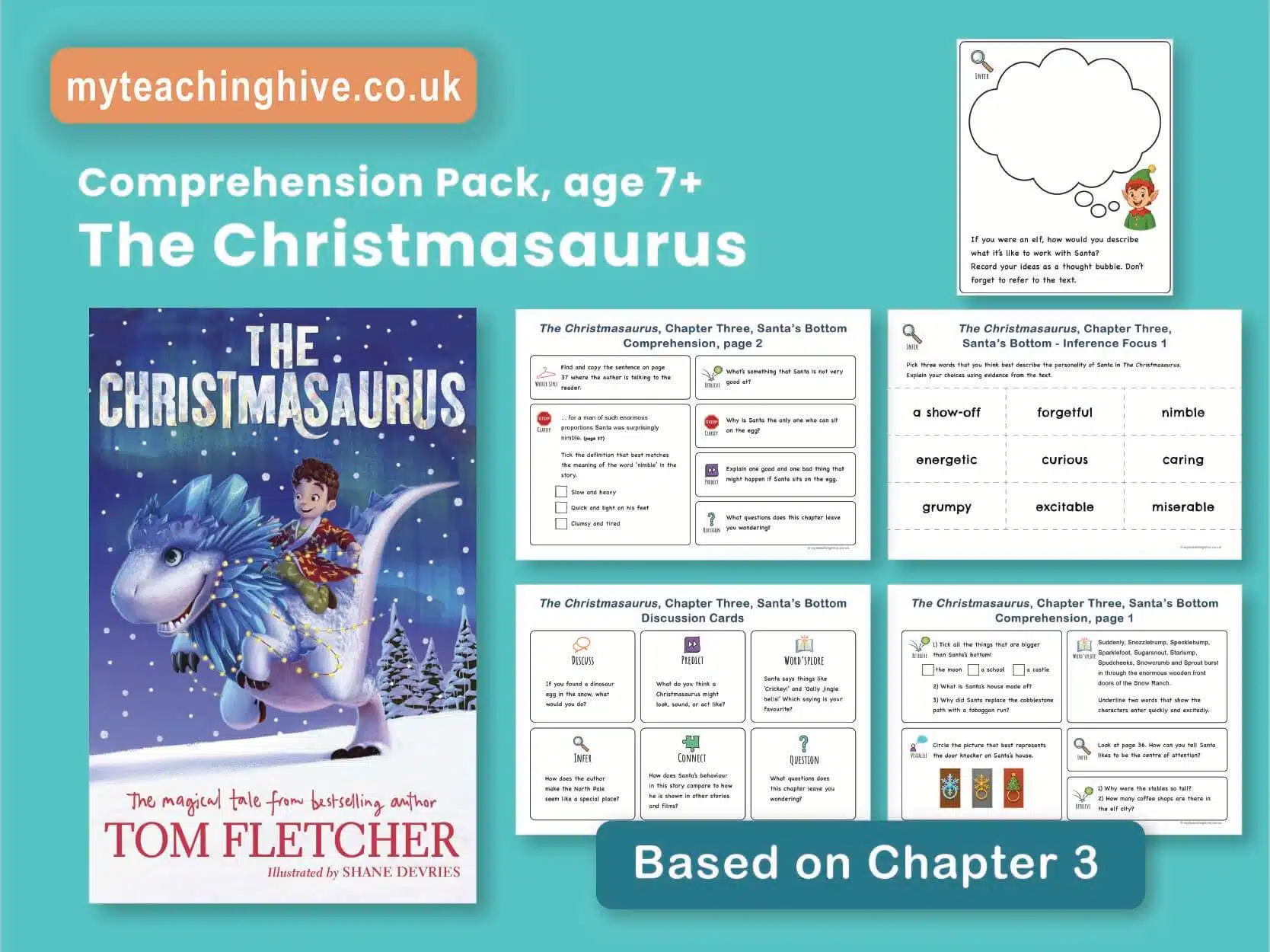 The Christmasaurus KS2 Christmas Comprehension - my teaching hive